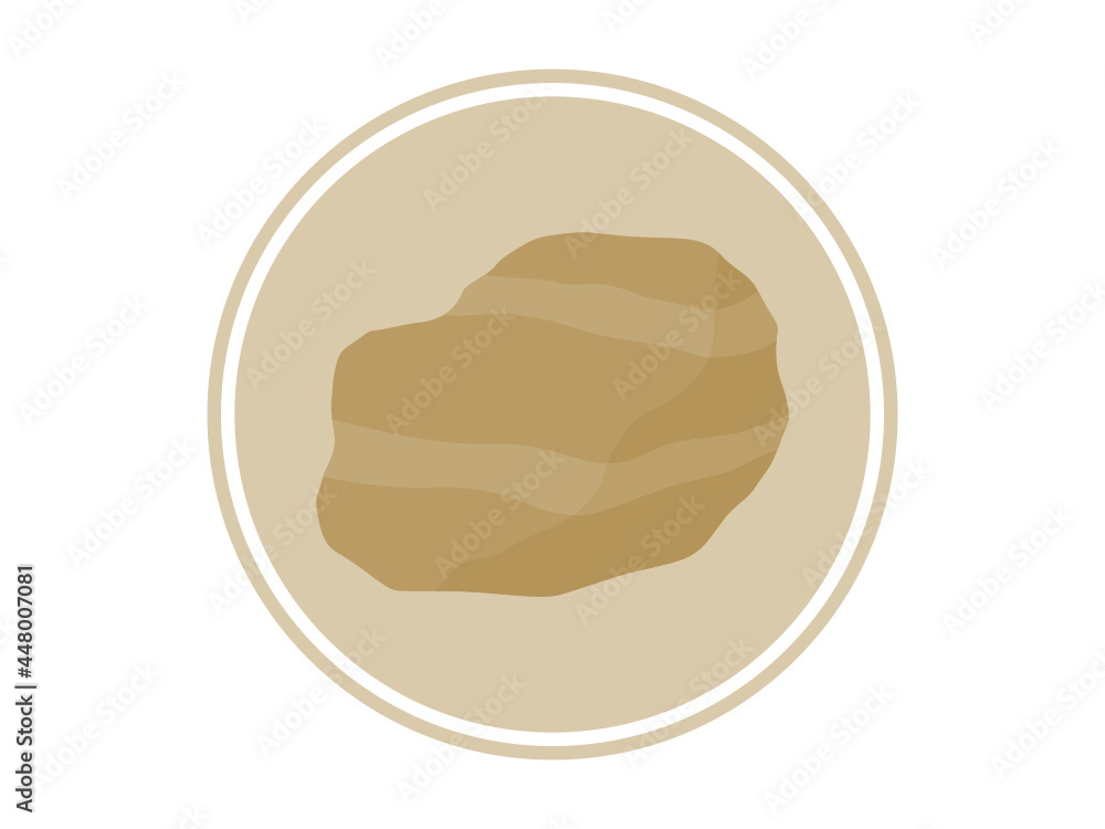 Brown bedded sandstone specimen. Clastic sedimentary rock. Stock Vector ...