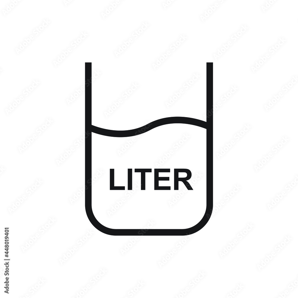 Liter icon design vector illustration Stock Vector | Adobe Stock