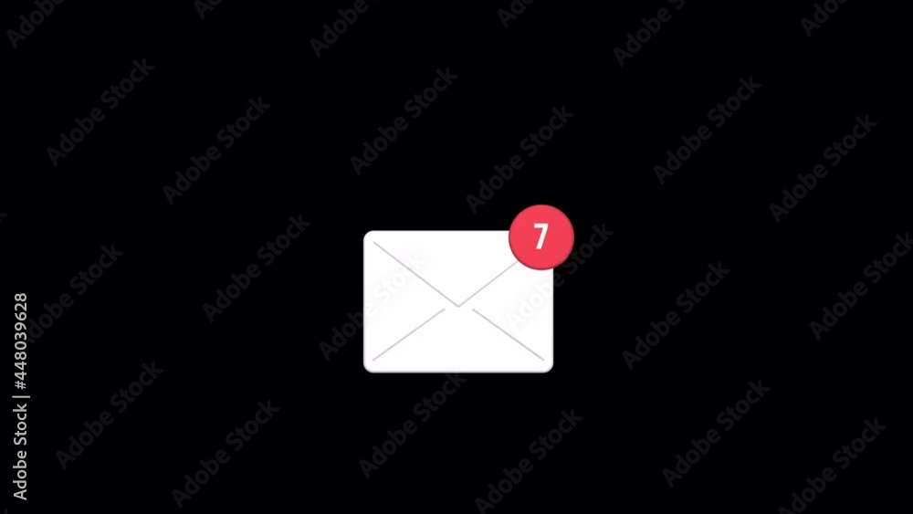 Email inbox notification. New messages counter. newsletter with ALPHA ...