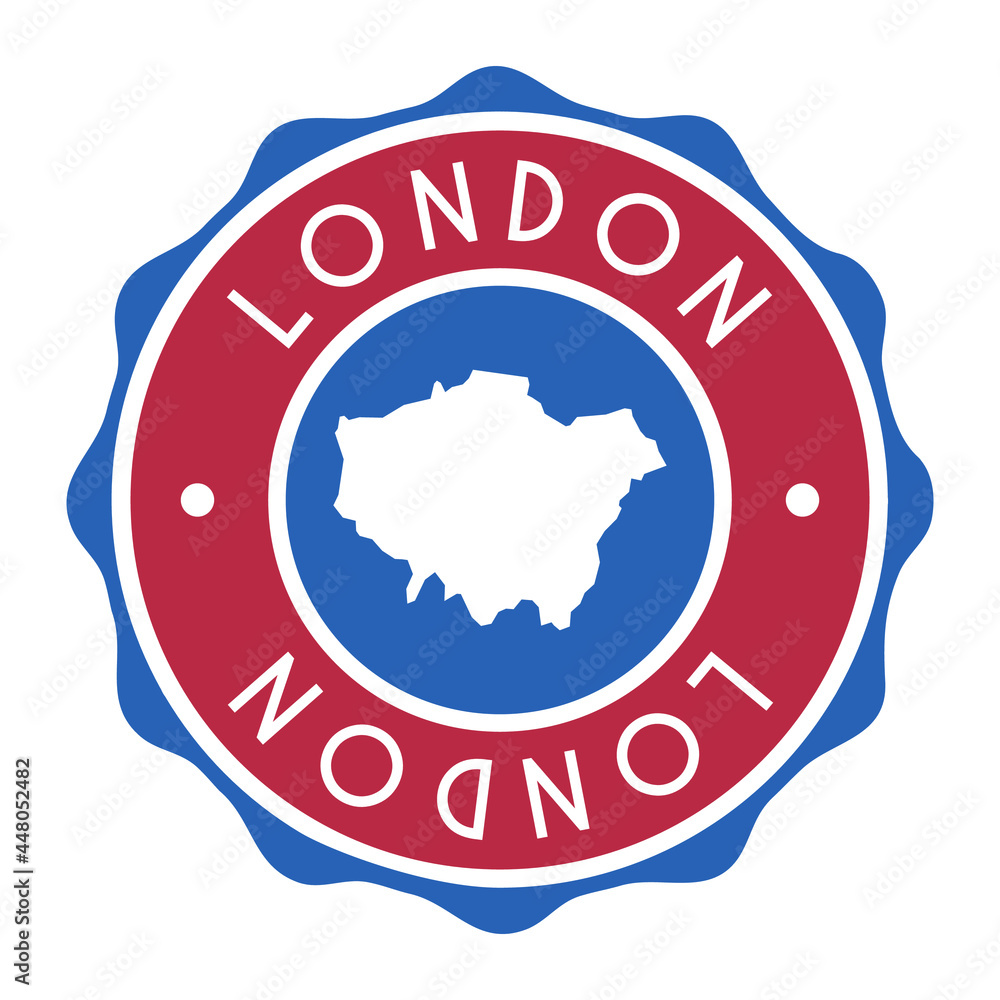 London, UK Badge City Vector Seal. National Symbol Skyline Stamp Design ...