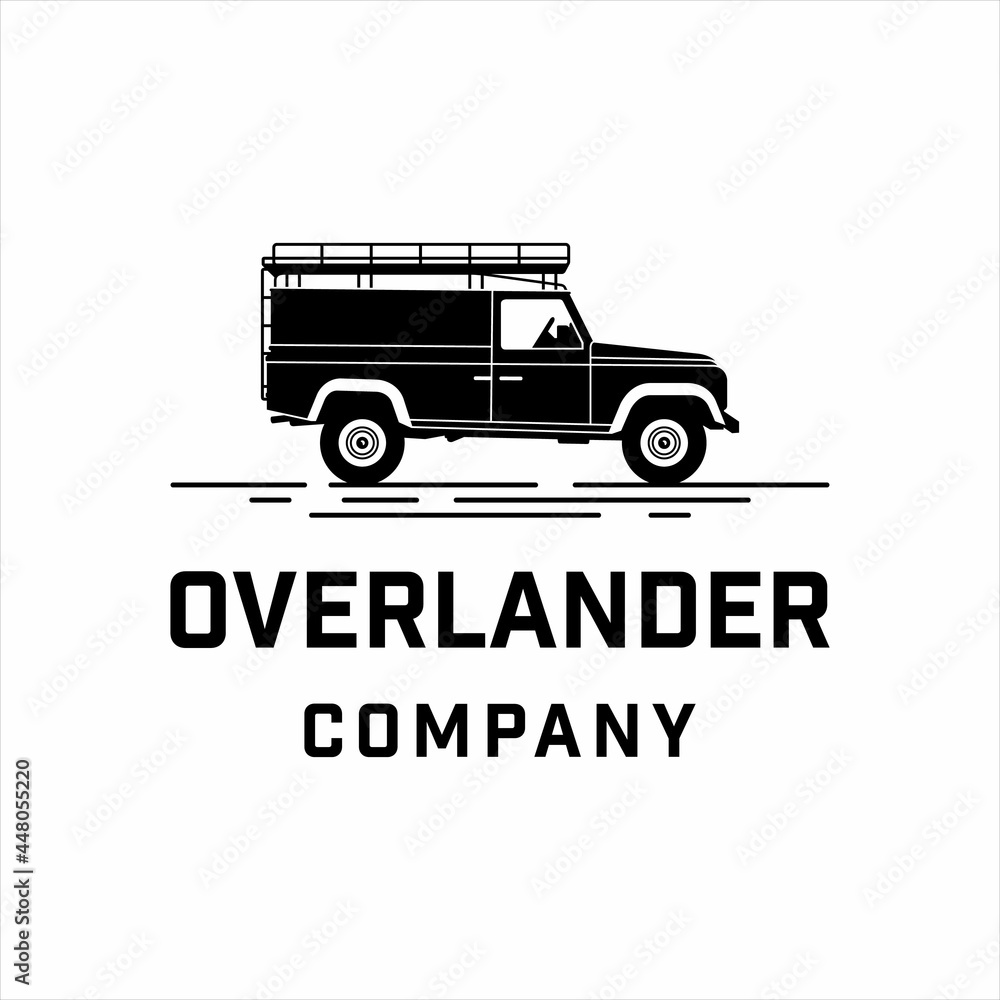 Vintage land rover defender car with simple style design Stock ...