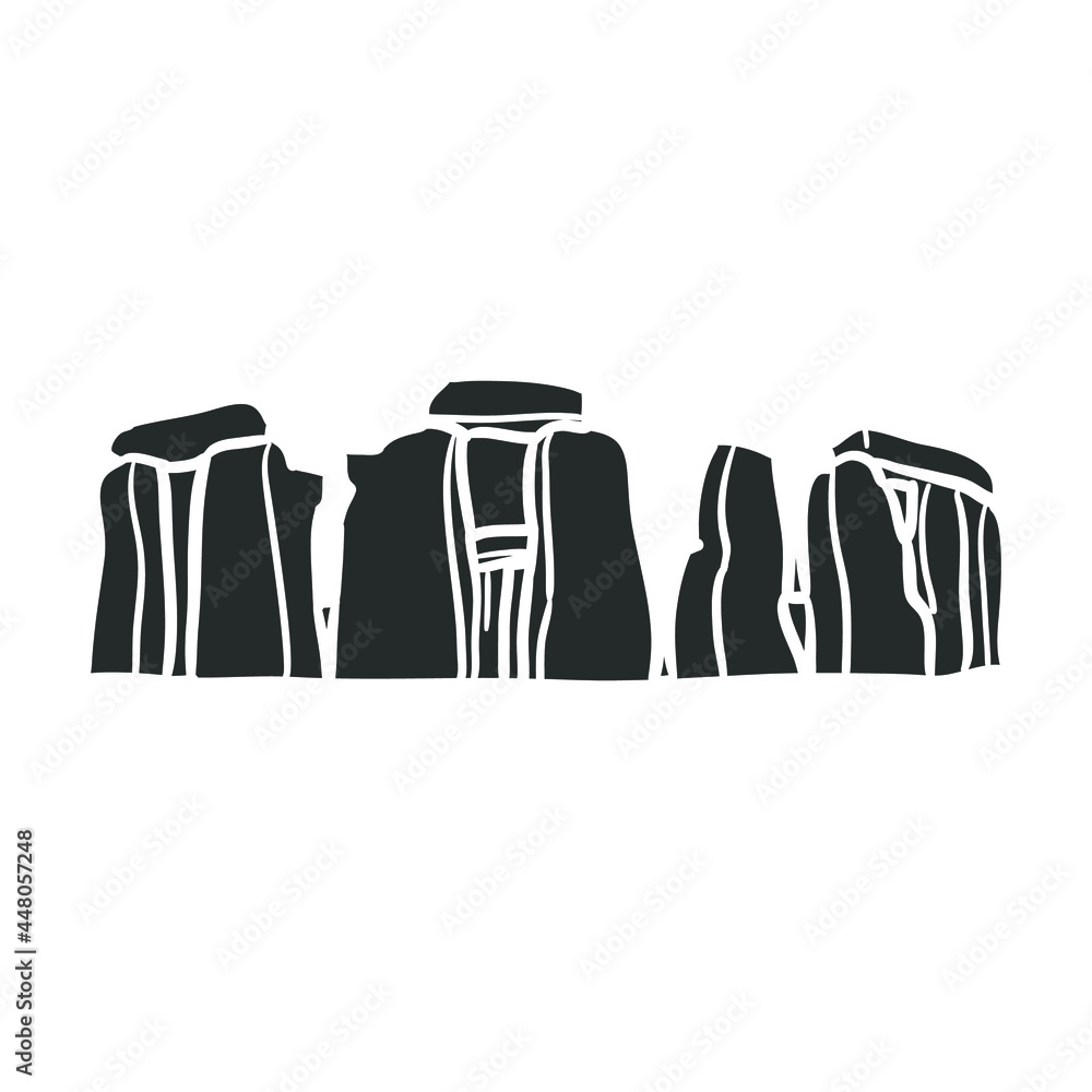 Stonehenge Icon Silhouette Illustration. Prehistoric Monument Vector ...