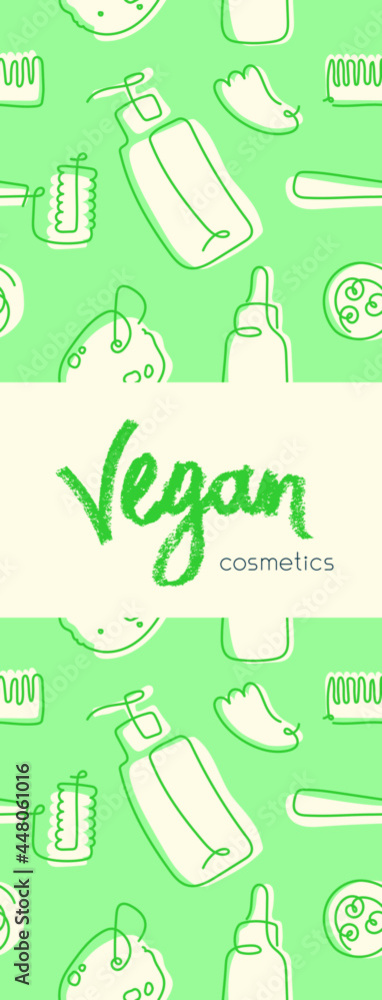Organic cosmetics idea. Body care vector linear icons. Vegan cosmetic ...