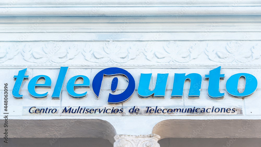 Etecsa 'Telepunto' sign or logo. Etecsa is the only telecommunications ...