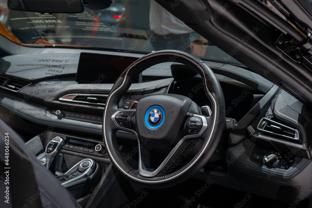 BMW i8 Roadster Plug-in Hybrid Super sport car with beautiful ...