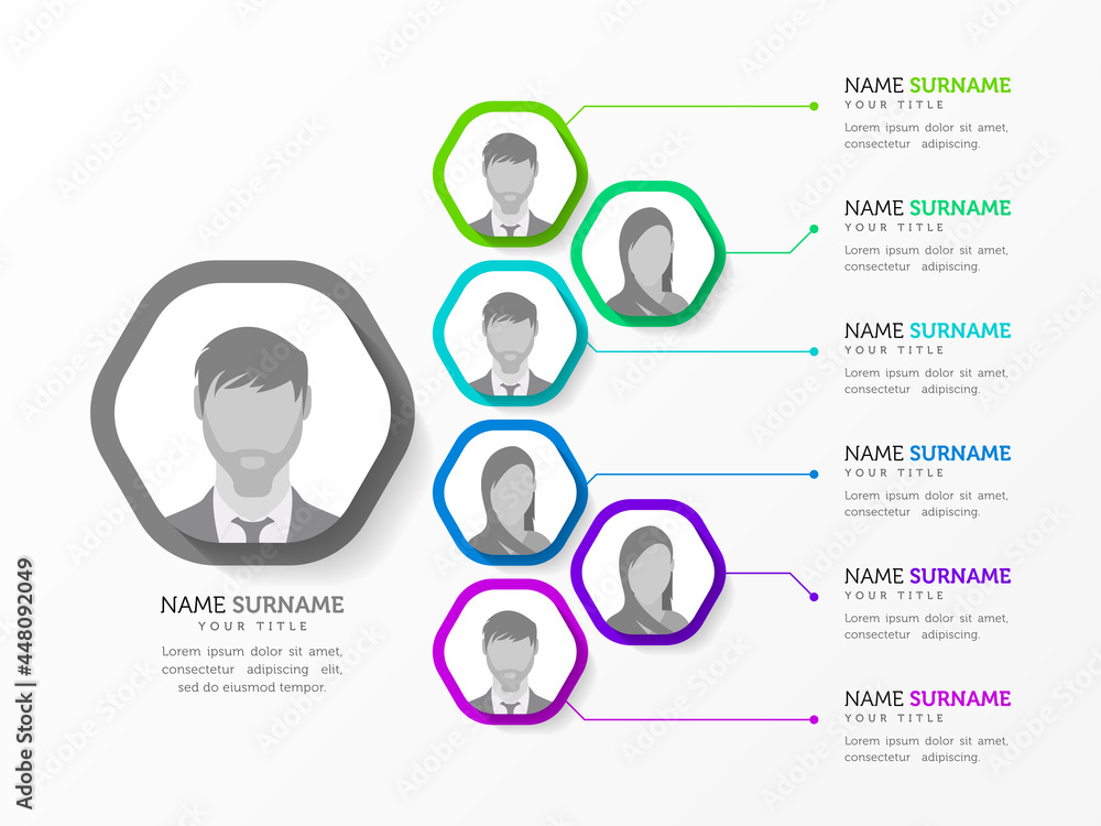 Infographic design template. Organization chart. Vector illustration ...