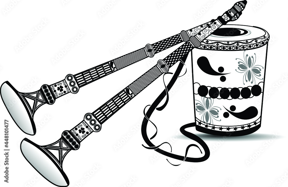 Hindu Wedding Card Design Element vector illustration. In Indian ...