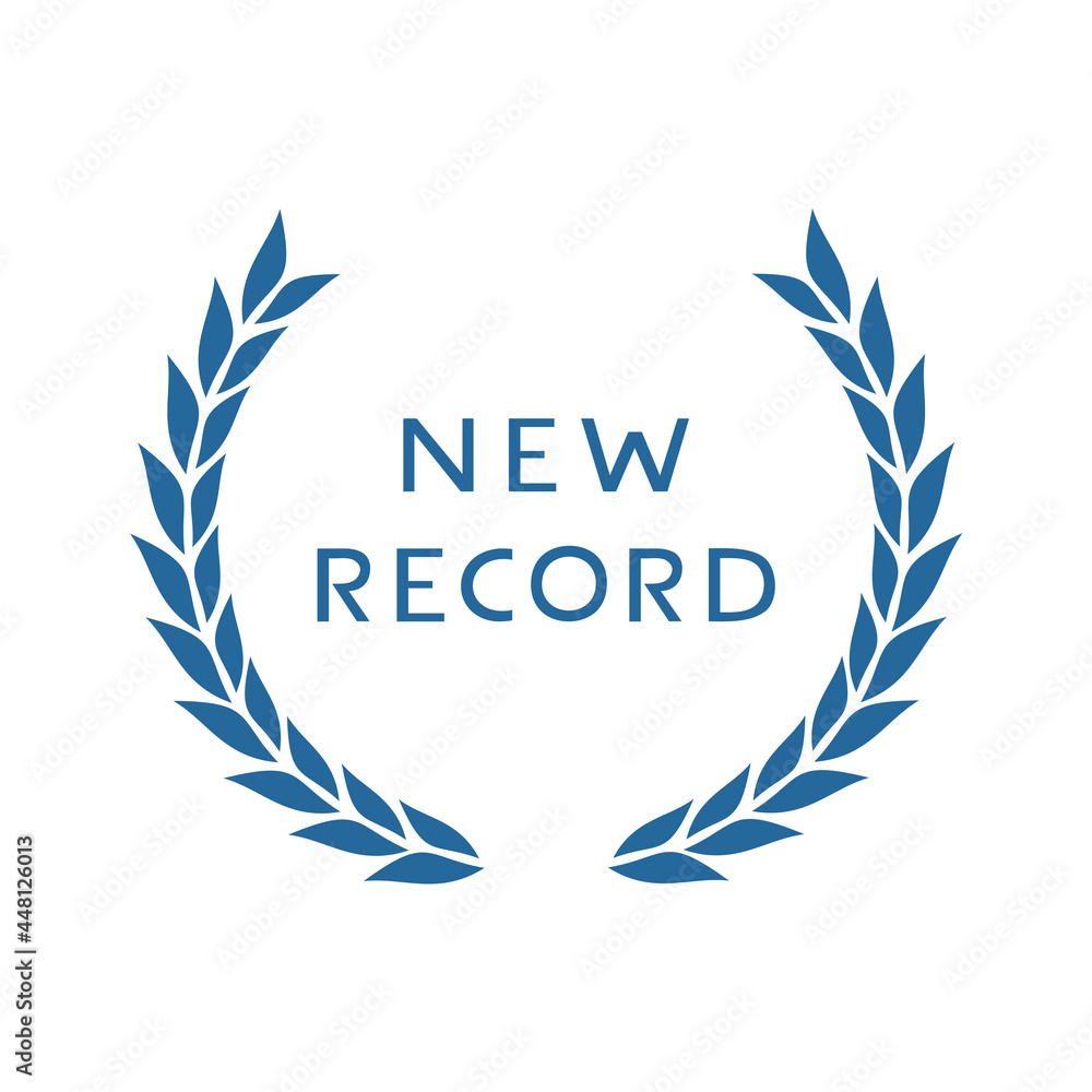 New record symbol Stock Vector | Adobe Stock