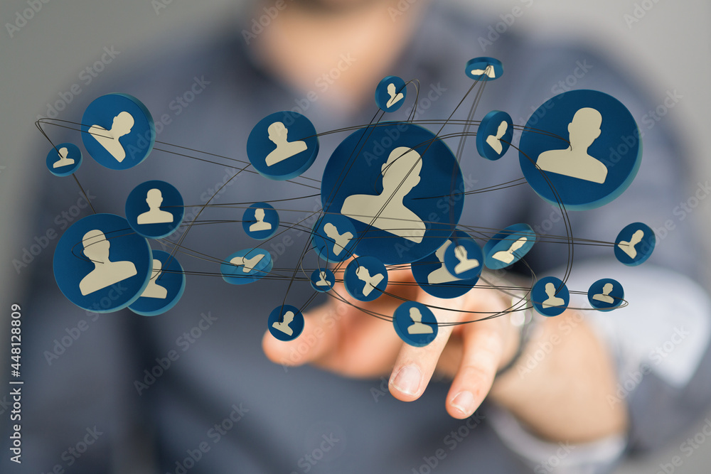 Neural network concept. Connected cells with links. " Stock Photo ...