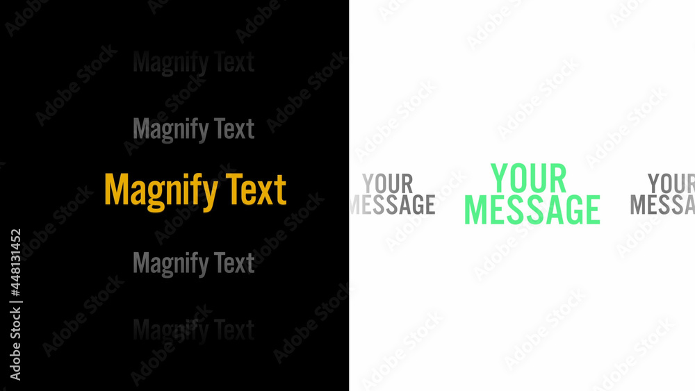 Magnify Text List Overlay Stock Template | Adobe Stock