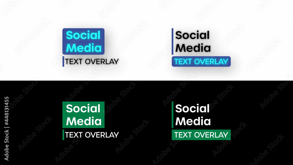 Modern Social Media Text Overlay Stock Template | Adobe Stock