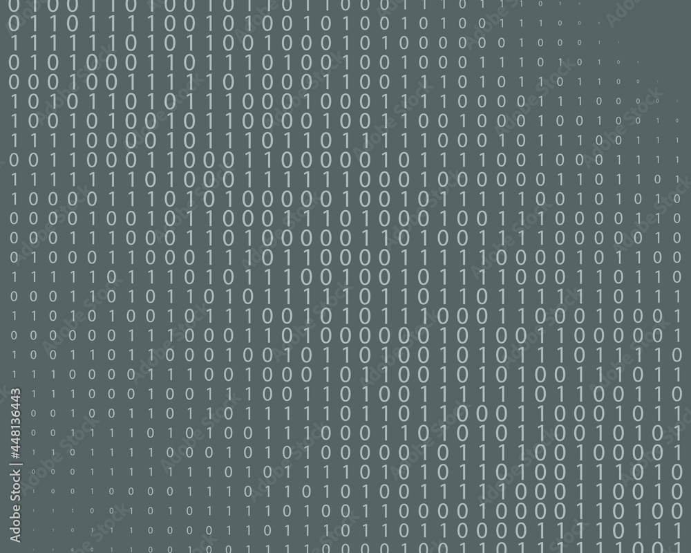 Random numbers 0 and 1. Background in a matrix style. Binary code ...