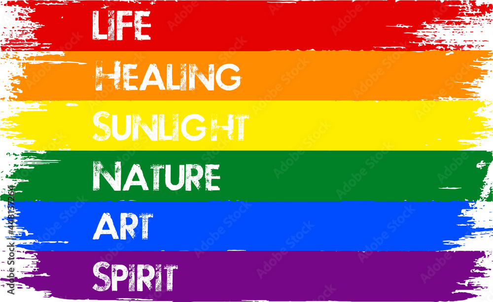 Vector image of a LGBTQ+ color. Pride symbol. Rainbow color for LGBTQ ...