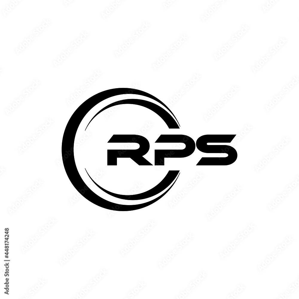RPS letter logo design with white background in illustrator, vector ...