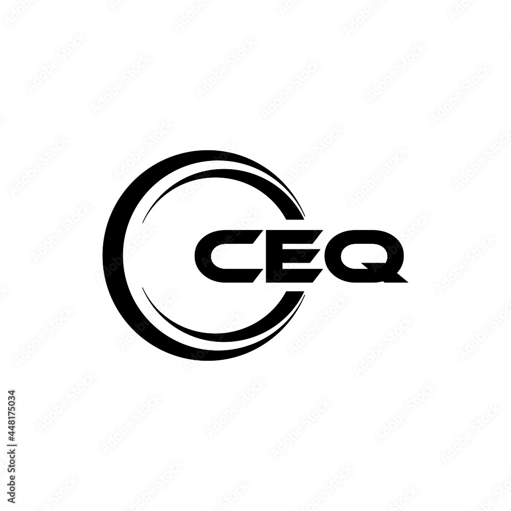 CEQ letter logo design with white background in illustrator, vector ...