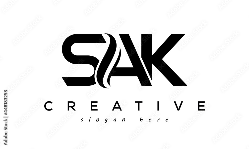 Letter SAK creative logo design vector Stock Vector | Adobe Stock