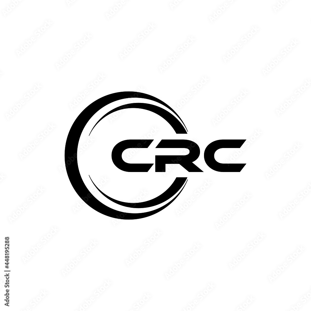 CRC letter logo design with white background in illustrator, vector ...