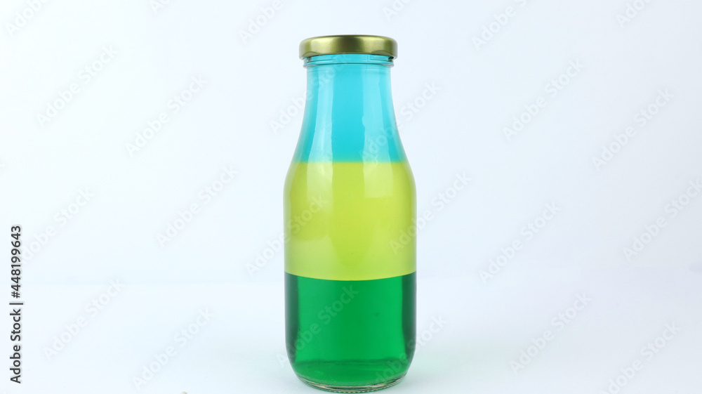 Liquid or layer density experiment using 3 separate layers consisting ...