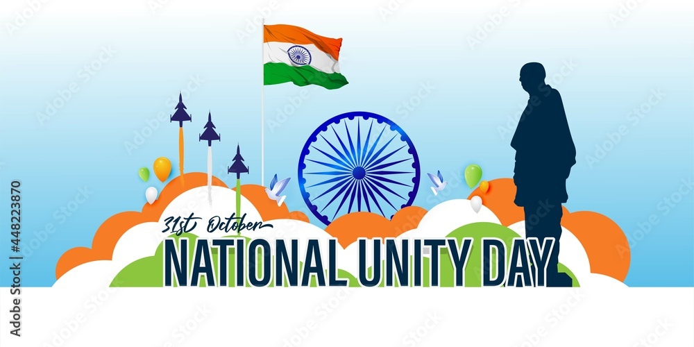 vector illustration for national unity day of India-31st October Stock ...