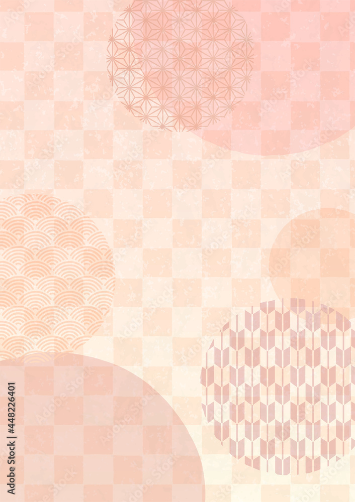 pink background with Japanese traditional patterns Stock Vector | Adobe ...