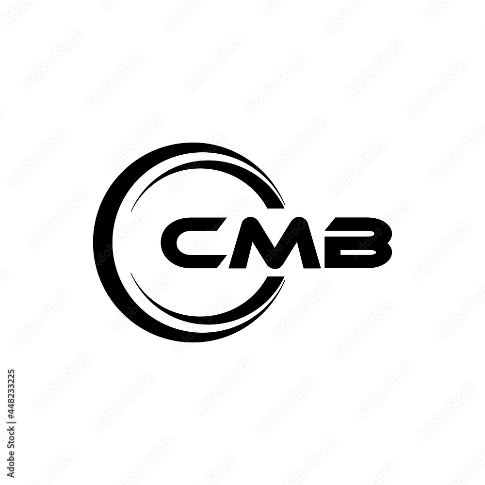 CMB letter logo design with white background in illustrator, vector ...