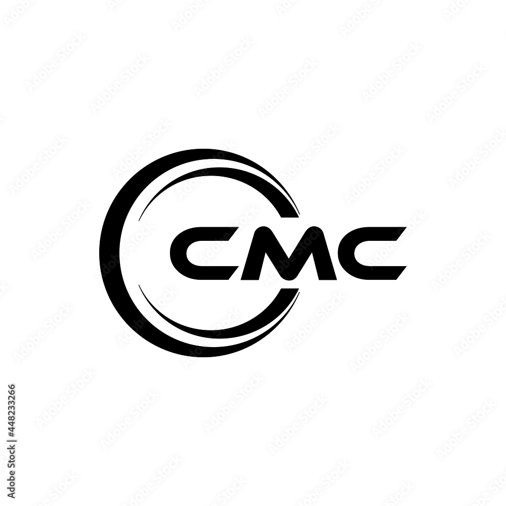 CMC letter logo design with white background in illustrator, vector ...