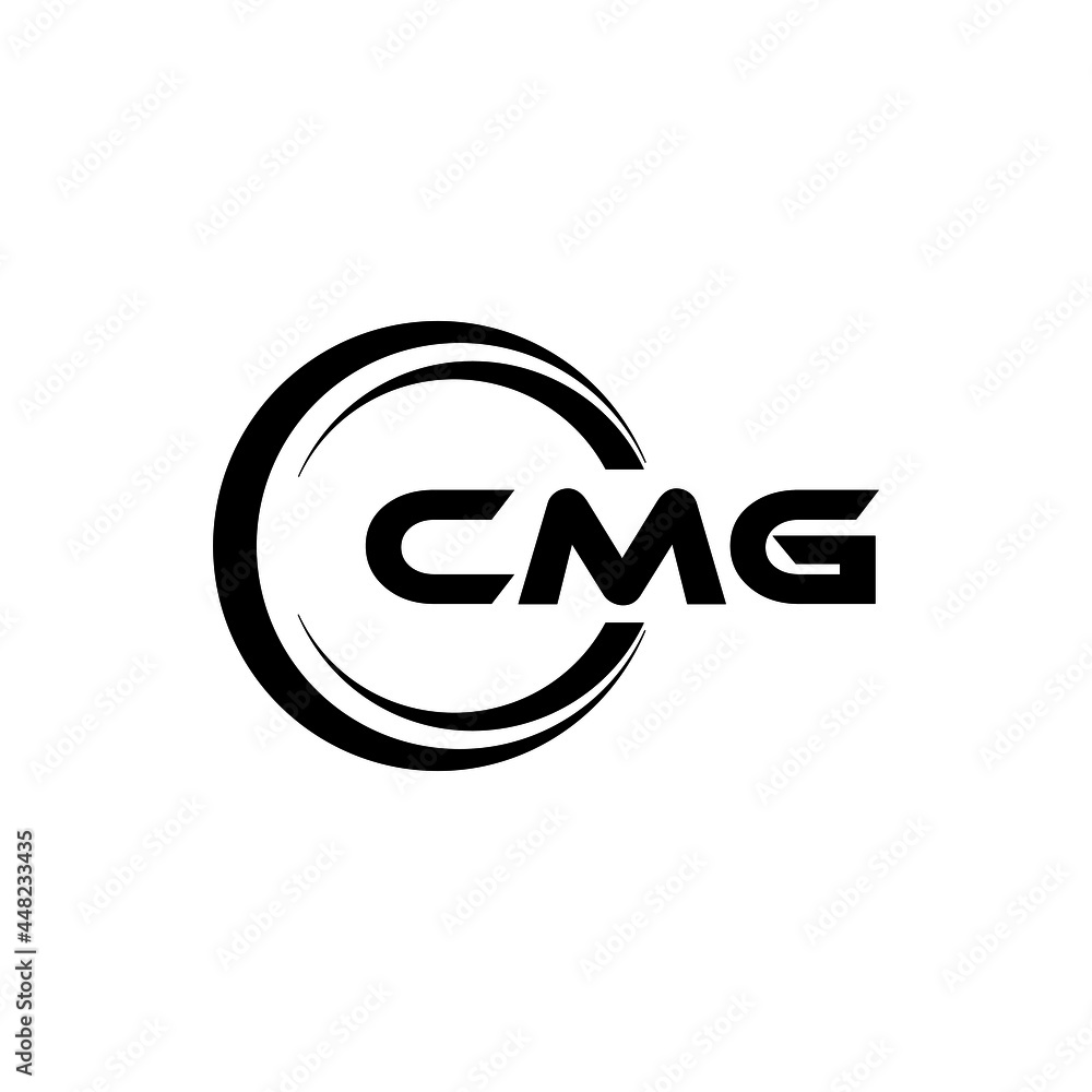 CMG letter logo design with white background in illustrator, vector ...