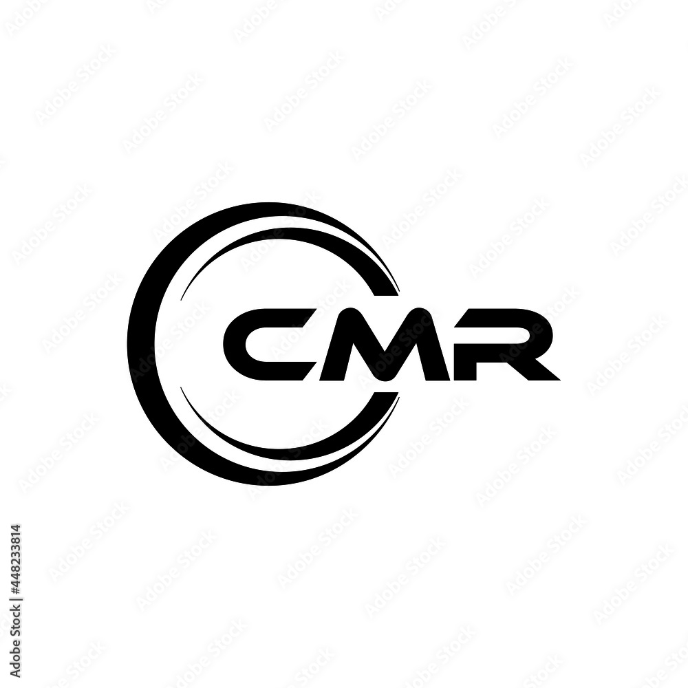 CMR letter logo design with white background in illustrator, vector ...