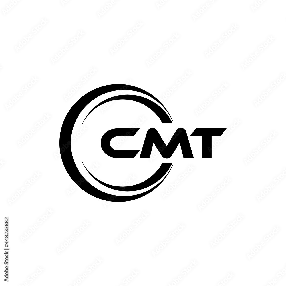CMT letter logo design with white background in illustrator, vector ...