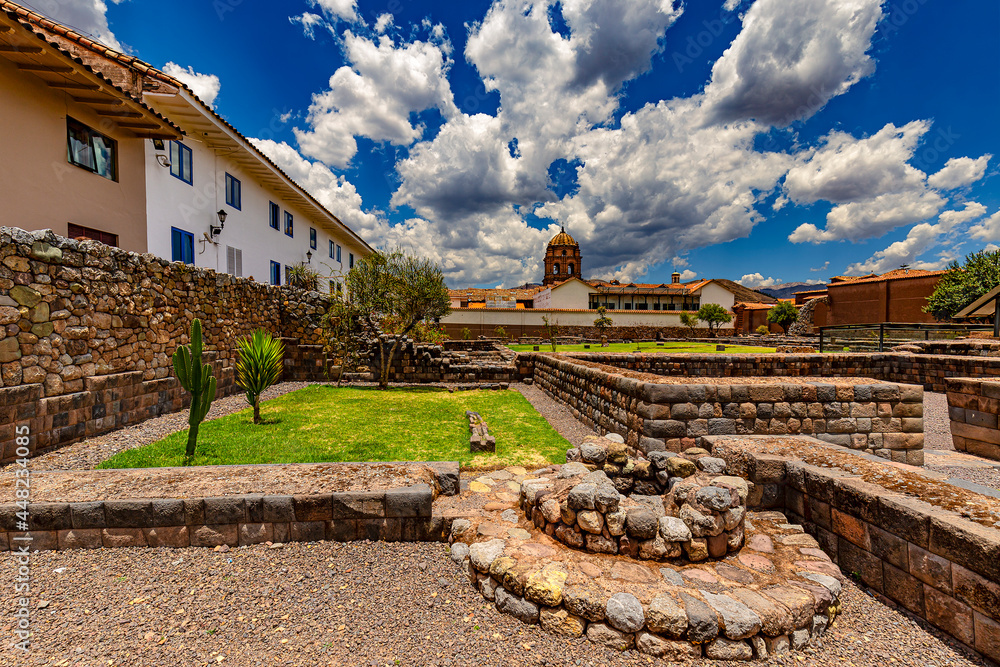 Peru. Cusco, historic city of the Inca Empire. Kusicancha ...