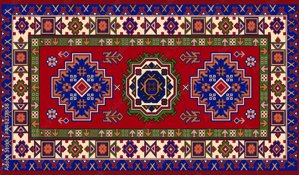 Persian carpet original design, tribal vector texture. Easy to edit and ...