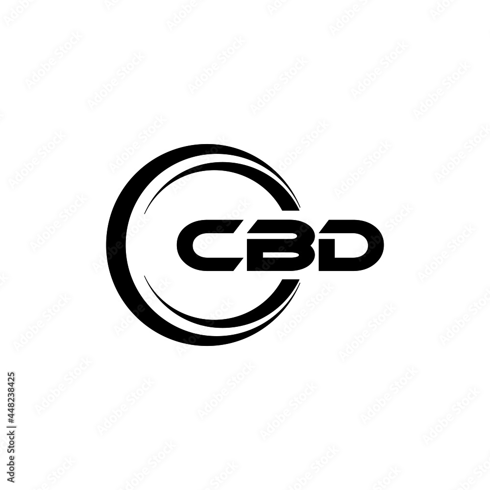 CBD letter logo design with white background in illustrator, vector ...