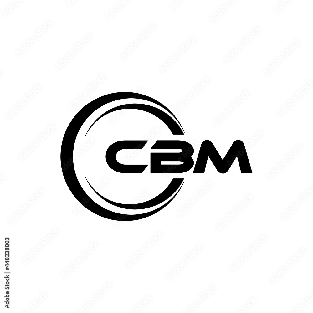 CBM letter logo design with white background in illustrator, vector ...