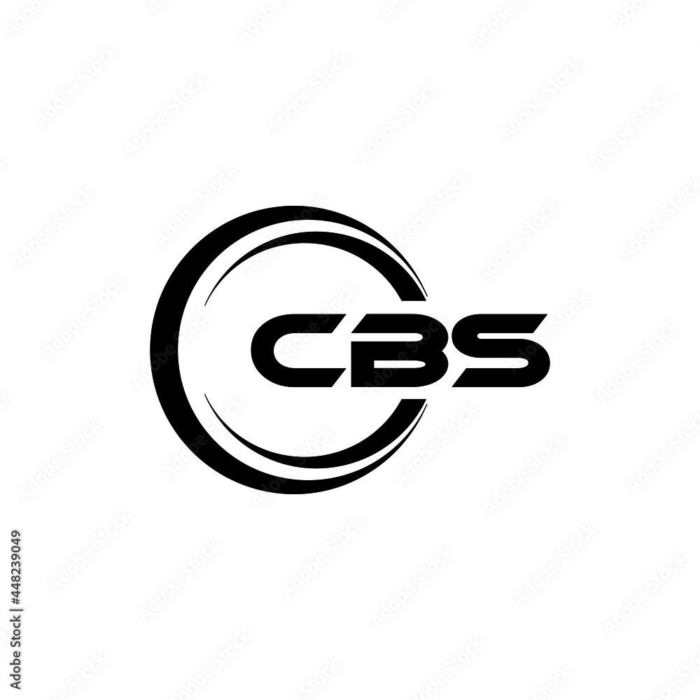 CBS letter logo design with white background in illustrator, vector ...