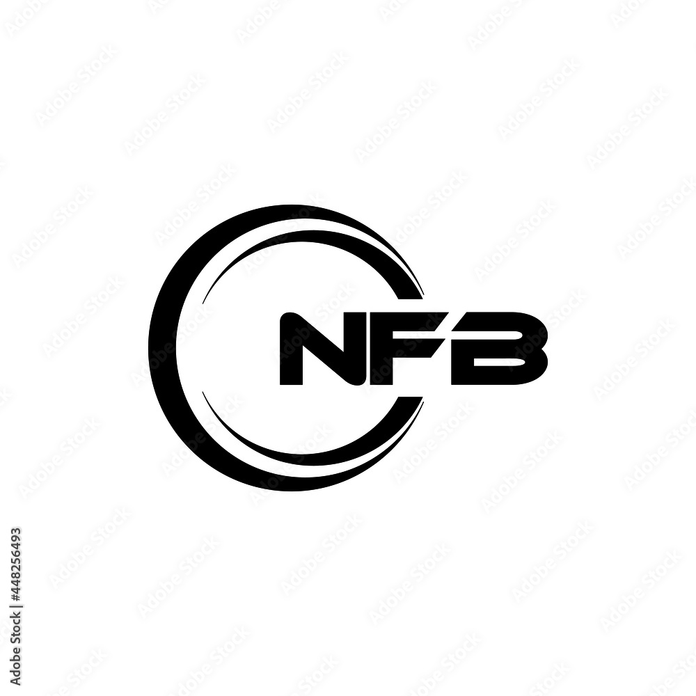 NFB letter logo design with white background in illustrator, vector ...