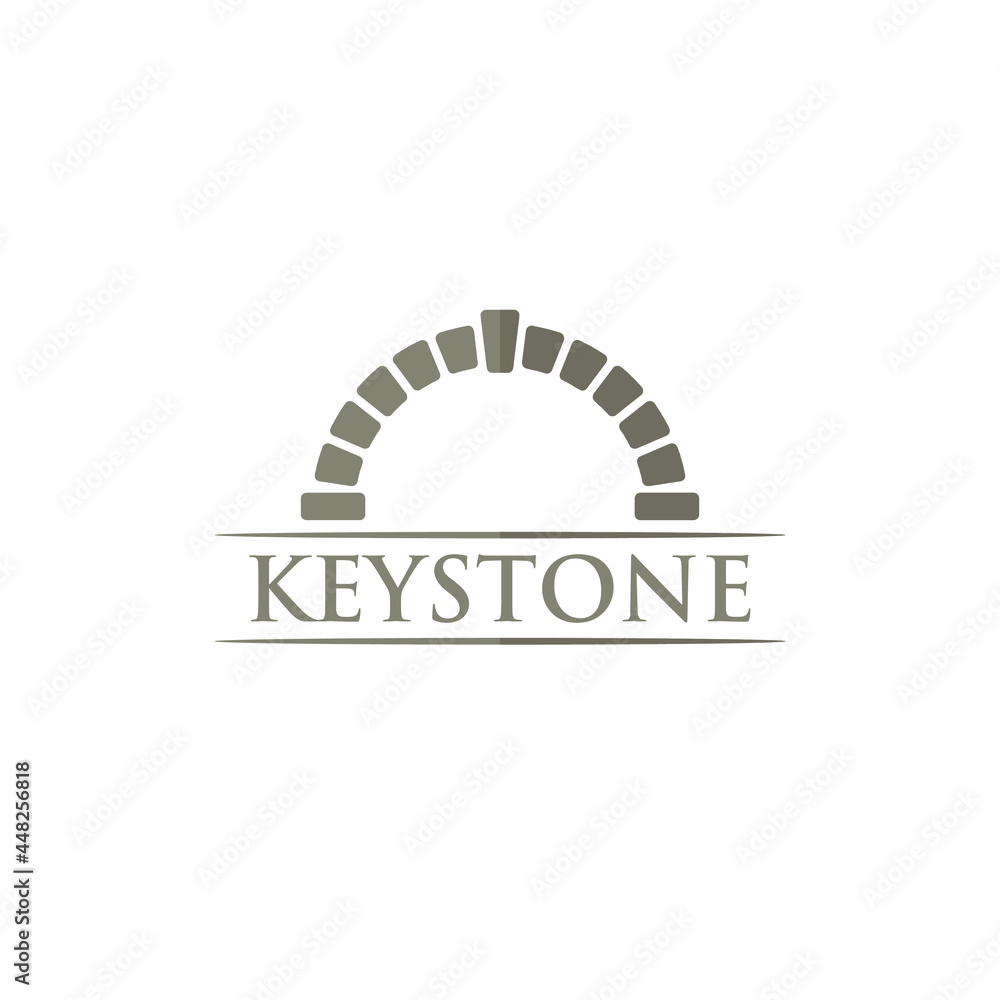Key Stone Logo Design. Keystone Vector Illustration. Stock Vector ...