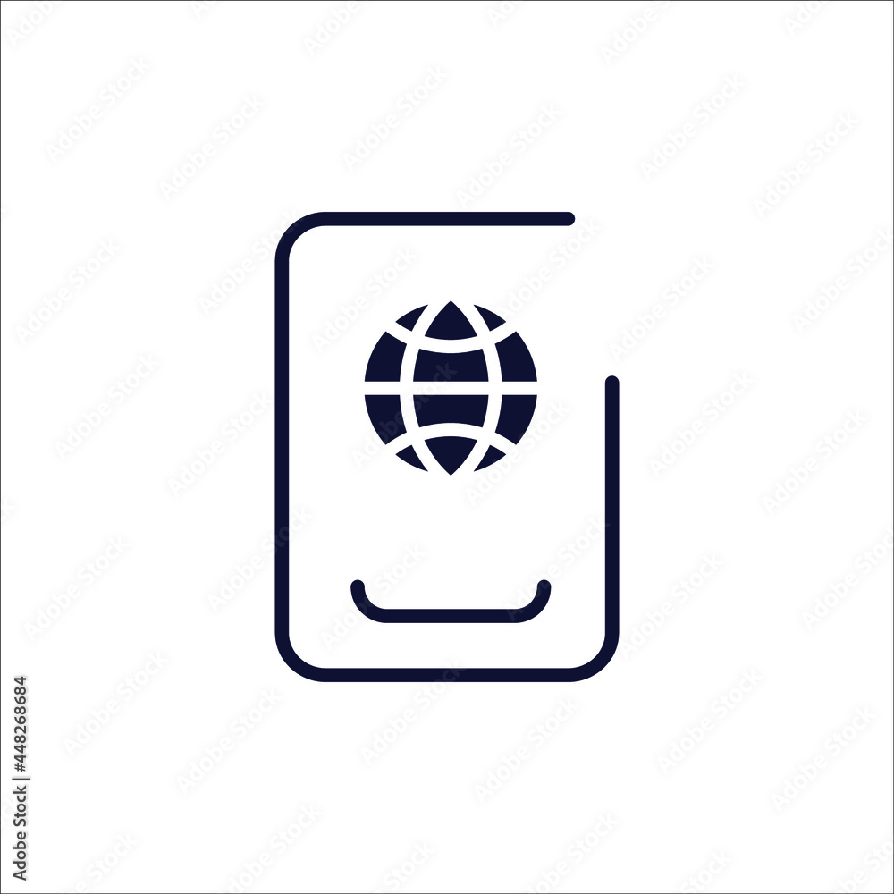 Passport icons symbol vector elements for infographic web Stock Vector ...