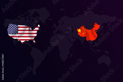 United States of America VS China Political Situation Representation ...