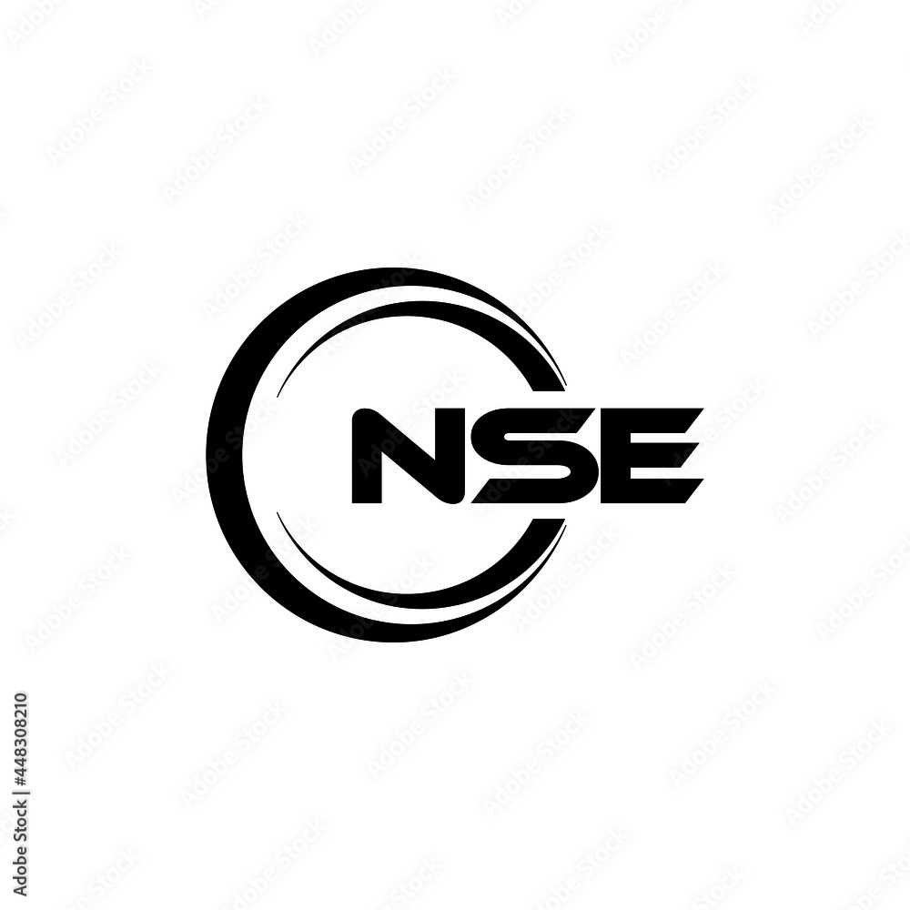 Vettoriale Stock NSE letter logo design with white background in ...