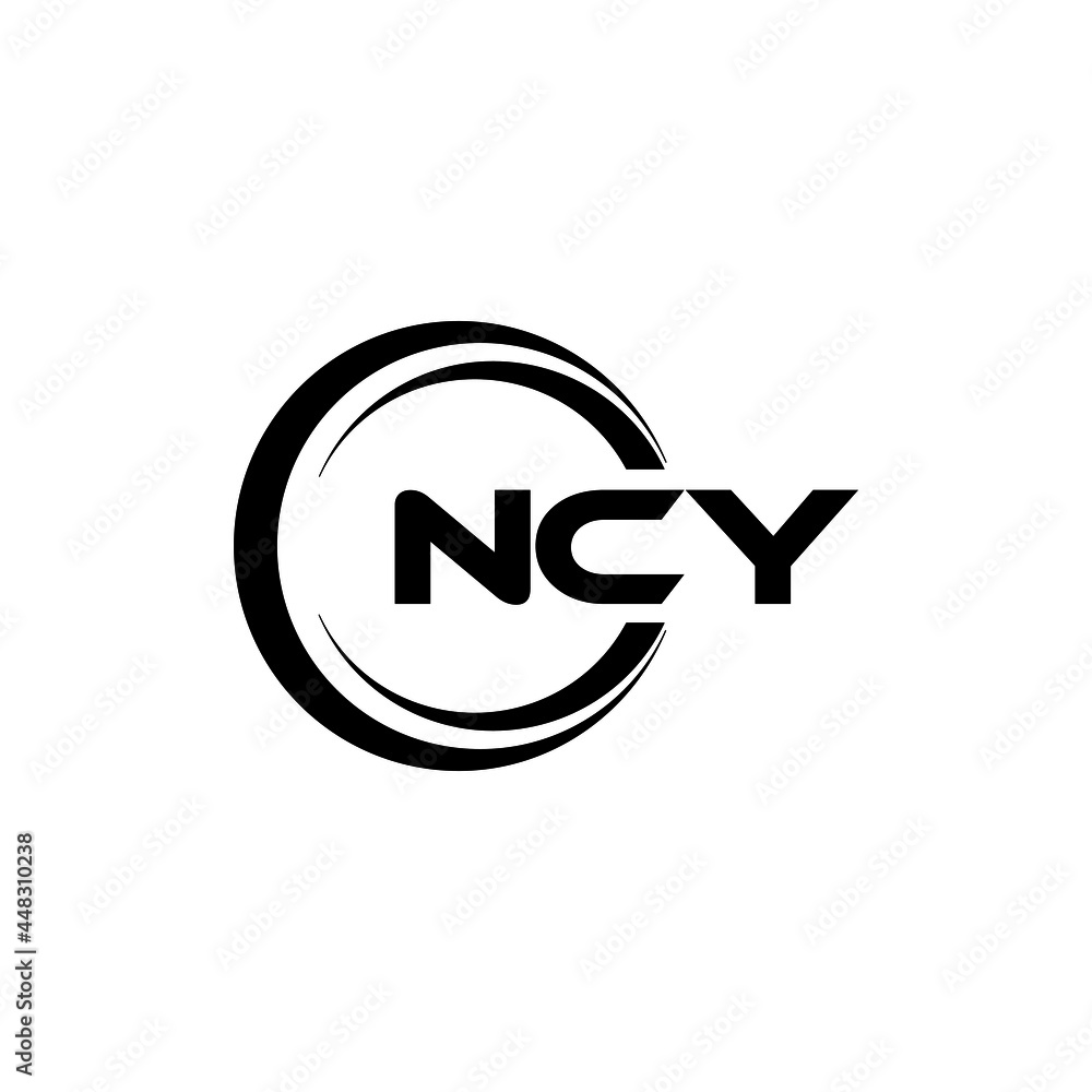 NCY letter logo design with white background in illustrator, vector ...