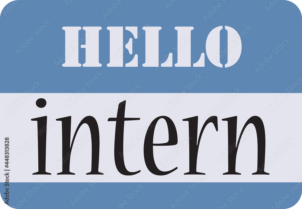 Information card - intern Stock Vector | Adobe Stock