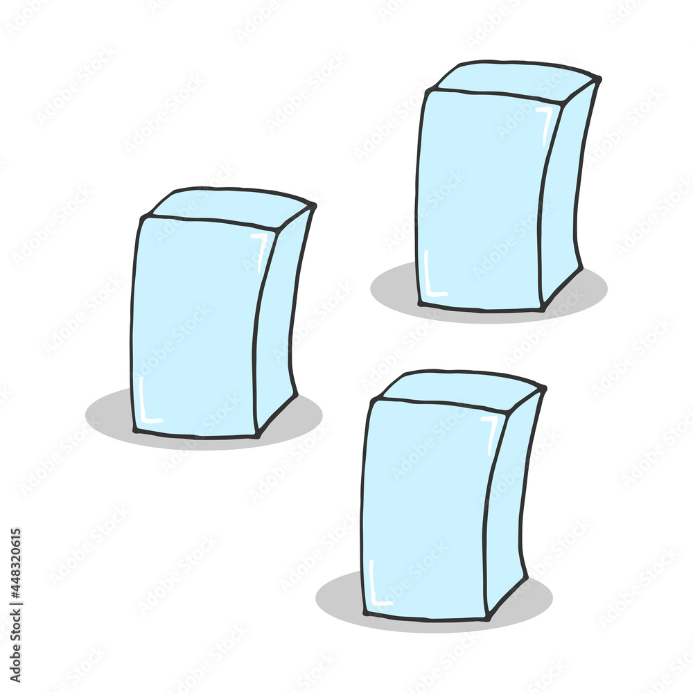 box illustration on white background. three glass boxes icon. empty ...