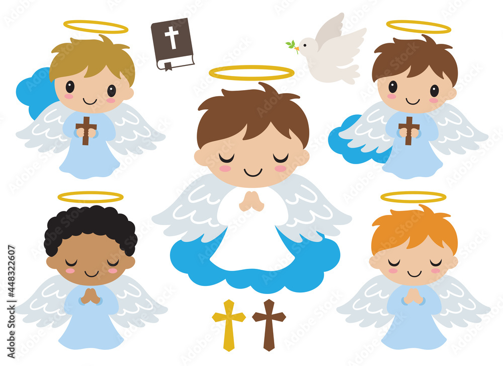 Baby Boy Angels Praying