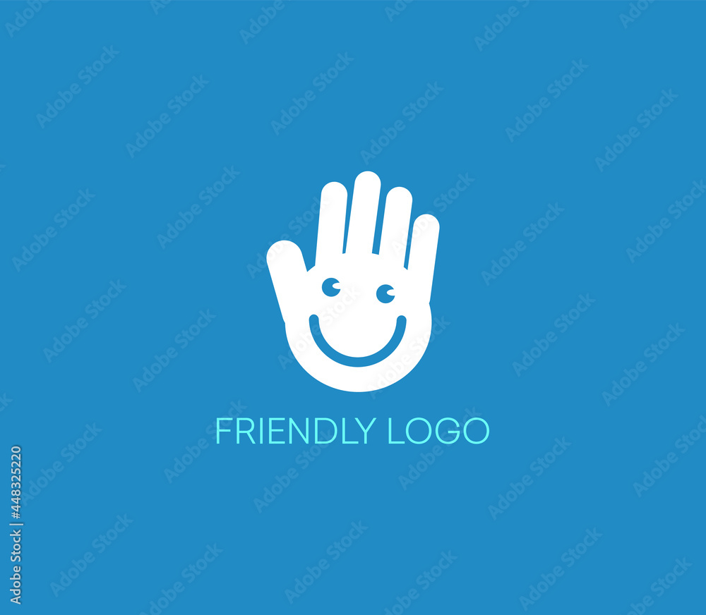 chat logo design template. Friendly, cute template Stock Vector | Adobe ...