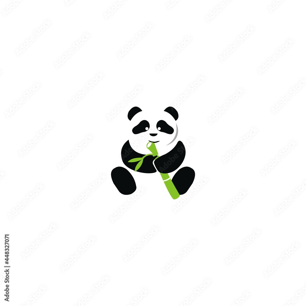 panda logo design concept icon template white background vector ...