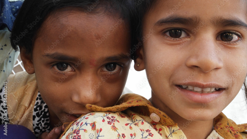Indian Poor Children Smiling