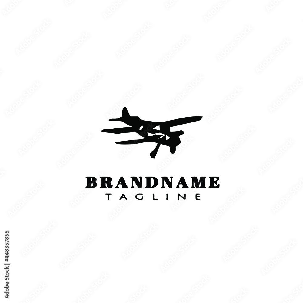symbol airplane logo cartoon icon design template vector illustration ...