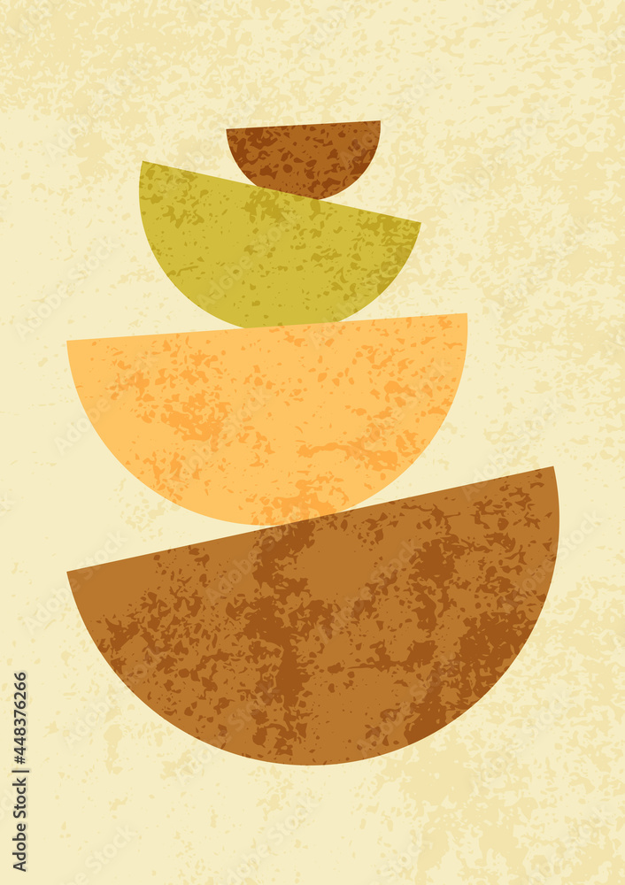 Abstract Math art background vector. Modern block color art wallpaper ...