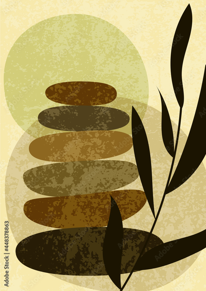 Abstract Math art background vector. Modern block color art wallpaper ...