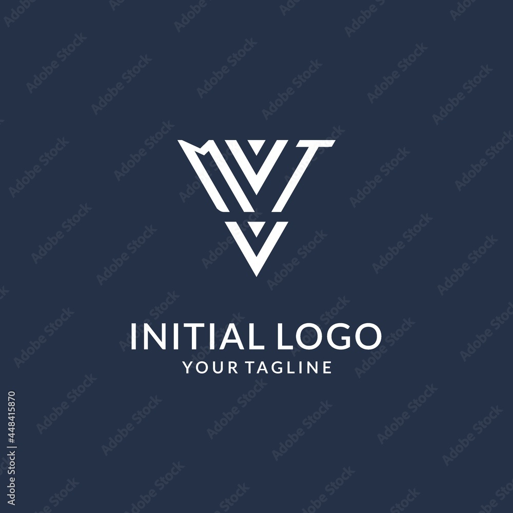 MT triangle monogram logo design ideas, creative initial letter logo ...
